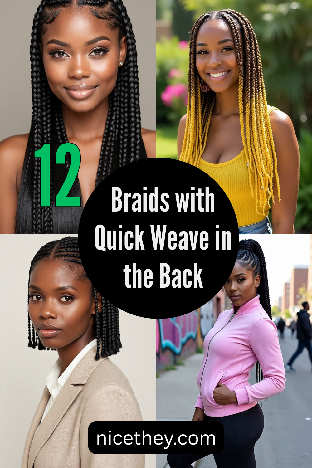 12 Braids with Quick Weave in the Back: Stylish & Protective Hairstyles ...