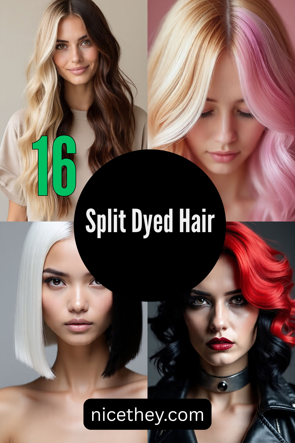 16 Split Dyed Hair Ideas for a Bold and Unique Look - Nice They
