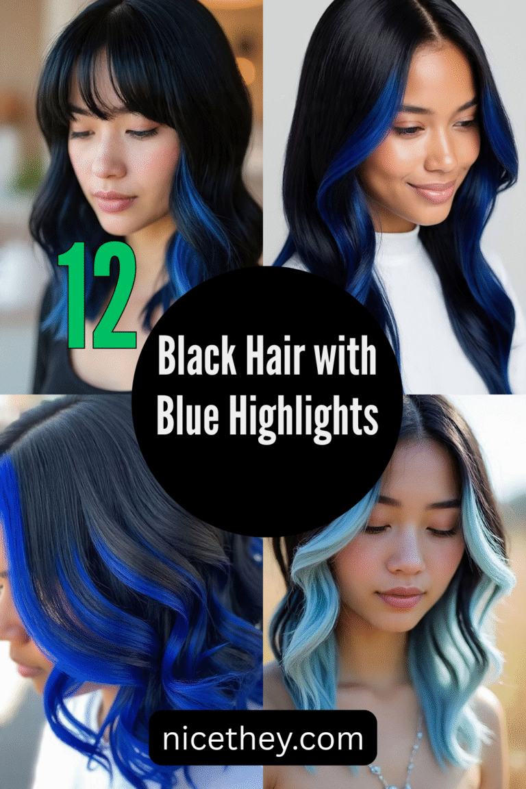 12 Black Hair with Blue Highlights That Will Transform Your Look - Nice ...