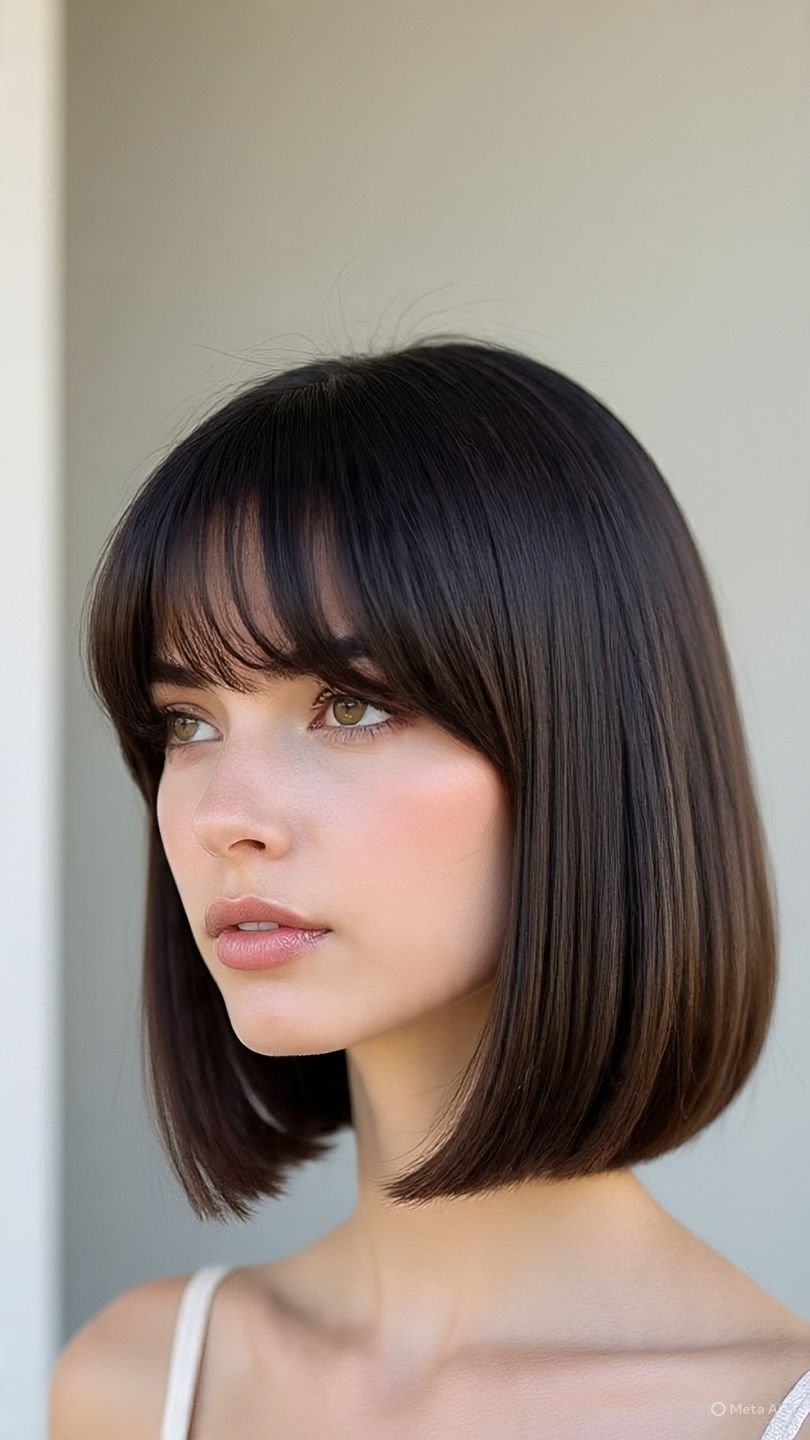 12 Curtain Bangs Medium Hair Ideas to Transform Your Look - Nice They
